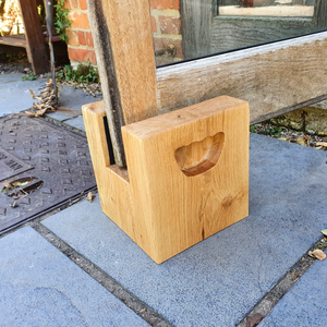 Door stop with a slot for patio doors – The Natural Wood Company uk Ltd